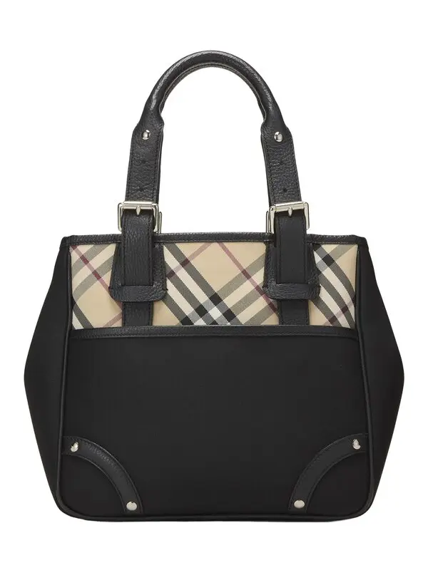 Burberry Check Handbag - Black