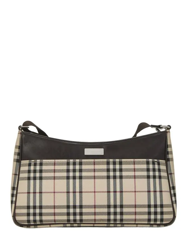 Burberry Check Crossbody - Brown