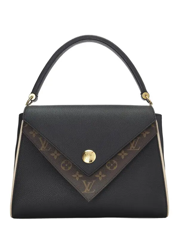 LOUIS VUITTON Noir Monogram Double V Bag - Black