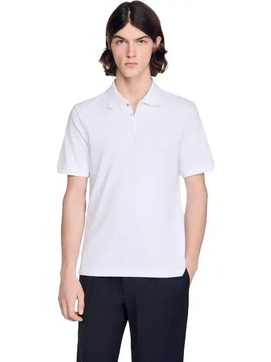 Sandro Logo Polo Shirt - White