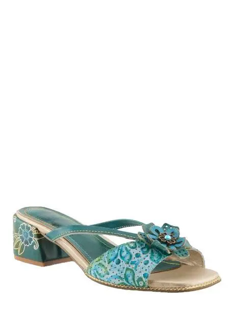 SPRING STEP SHOES Europa Sandal - Teal Multi