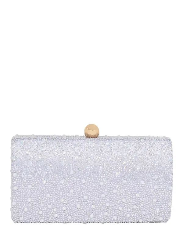 Badgley Mischka Heather Opal Crystal Minaudiere - Blue
