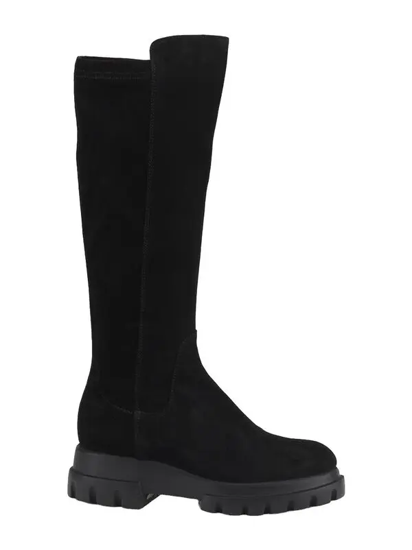 Agl Malika Boots With Chunky Sole - Black Velour
