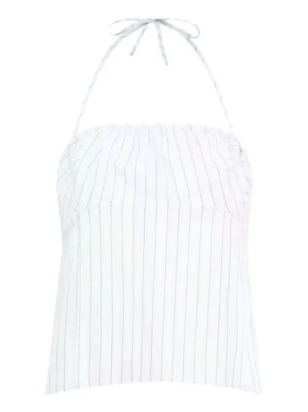 DEIJI STUDIOS Striped Sleeveless Top - White