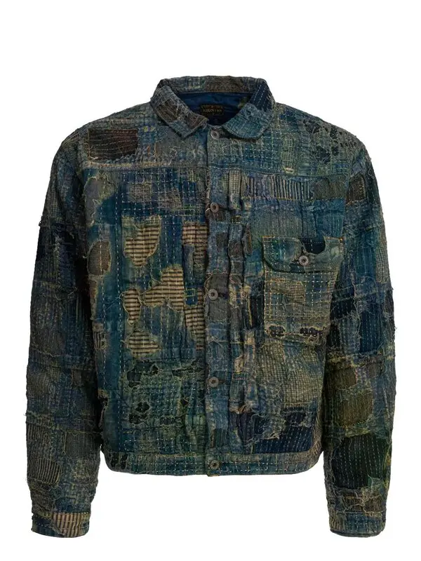Kapital Boro Spring Patchwork Jacket - Blue