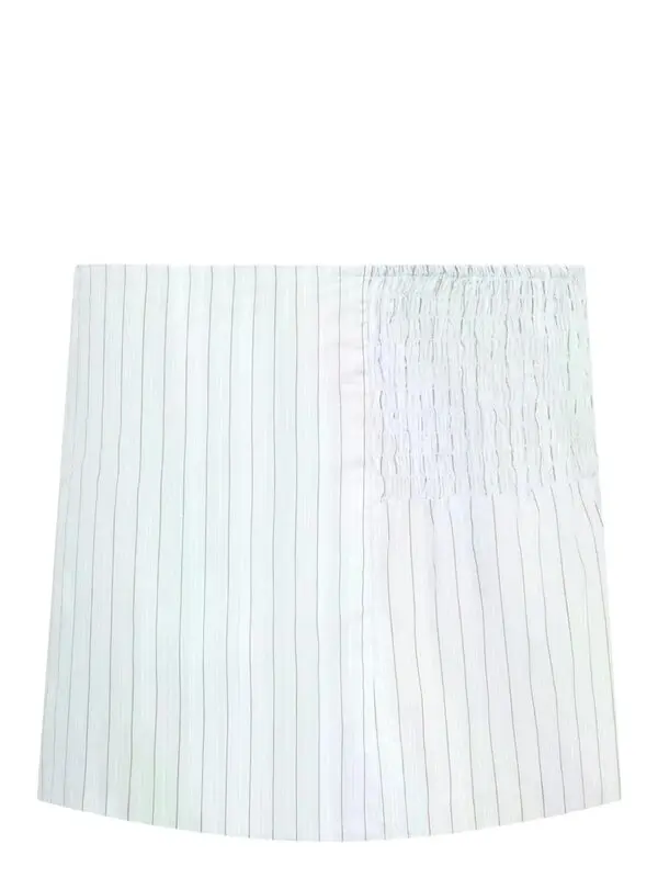 DEIJI STUDIOS Striped Mini Skirt - White