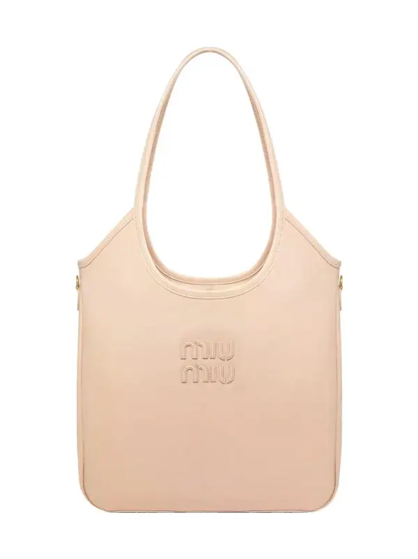 Miu Miu Leather Tote Bag - Neutrals