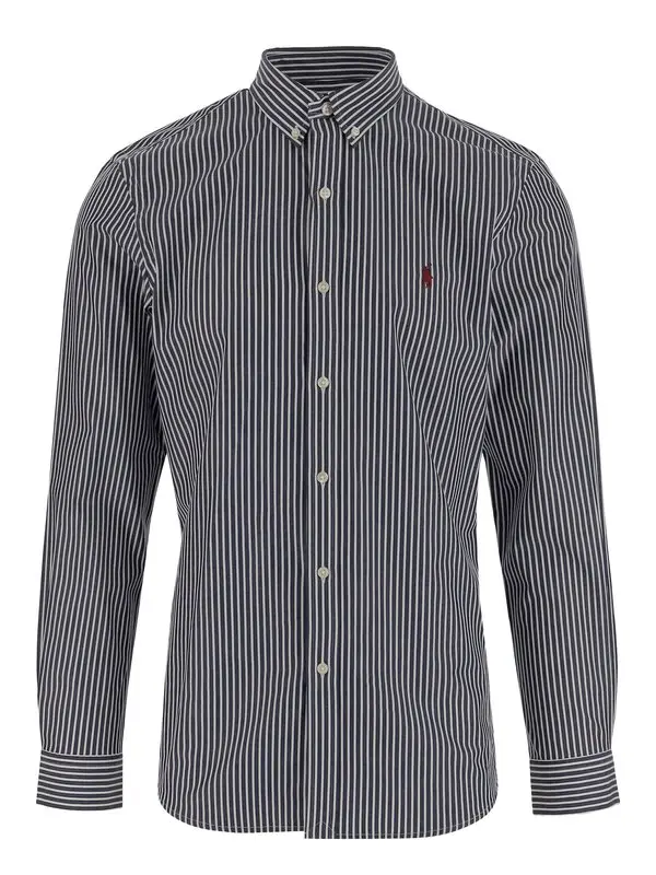 Polo Ralph Lauren Stretch Cotton Logo Shirt - Blue