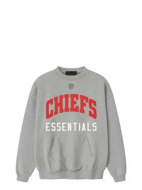 Fear Of God Essentials Chiefs Sport Crewneck Sweatshirt - Concrete Heather