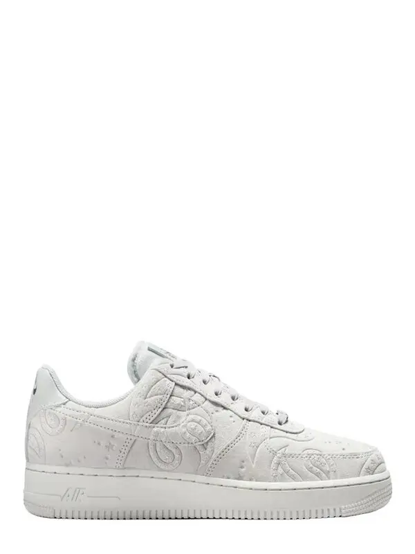 Nike Air Force 1 '07 Prm Paisley Low Top Sneakers - Grey Fog/metallic Silver