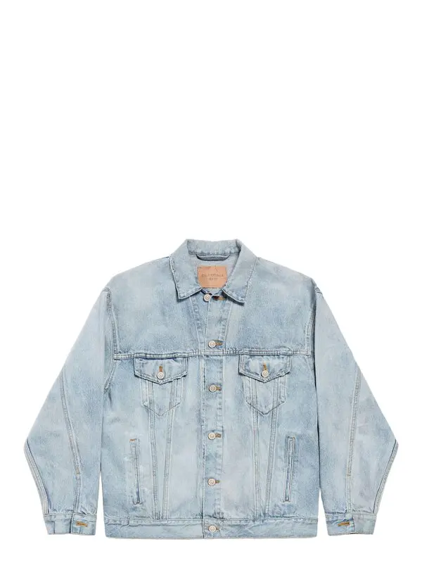 Balenciaga Regular Fit Denim Jacket - Blue