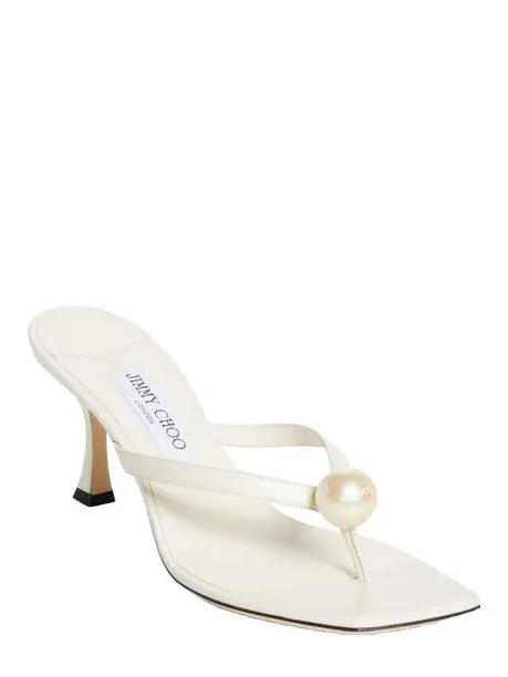 JIMMY CHOO Freja Sandal - Latte/white