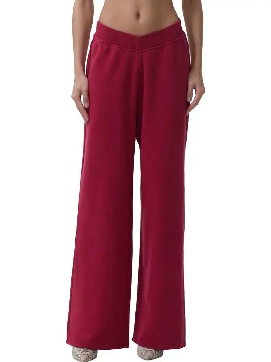 AFRM Dustin V-waist Wide Leg Sweatpants - Rio Red