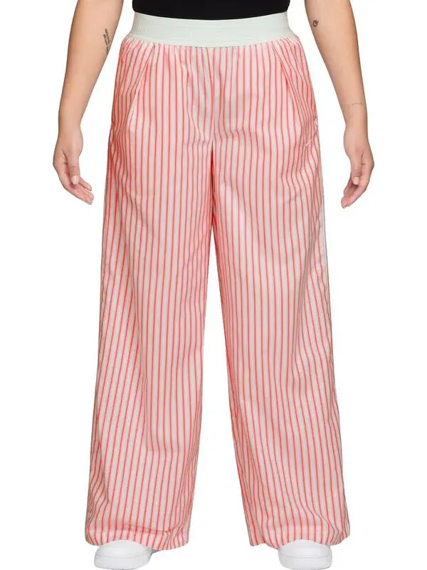 Nike Offline Cotton Poplin Wide Leg Pants - Sea Coral/light Bone
