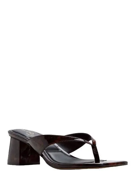 Aldo Antonina Block Heel Flip Flop - Open Brown