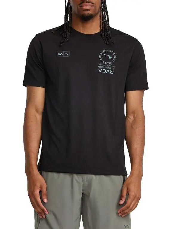 Rvca Hawaii Mark Performance T-shirt - Black