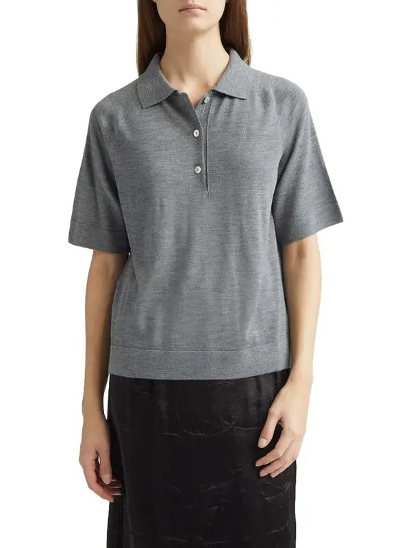 NACKIYE Virgin Wool And Silk Polo - Gris