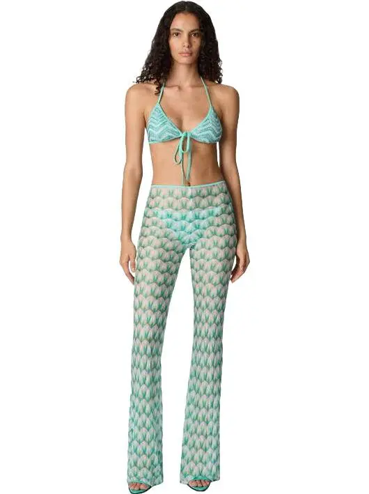 Missoni Floral-patterned Flared Trousers - Green Multi