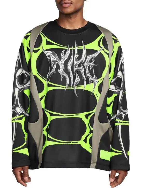 Nike F.r.o.g. Jelly Cage Oversize Jersey - Black/cream/volt Ice