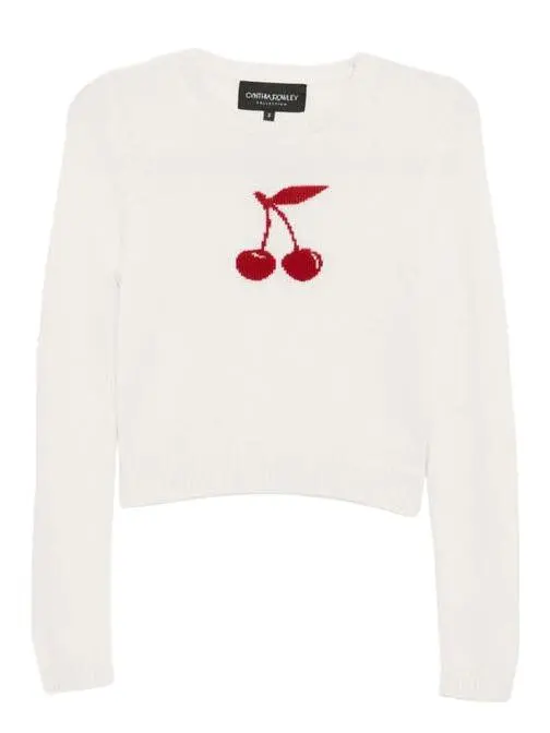 Cynthia Rowley Intarsia Cropped Sweater - Ivory