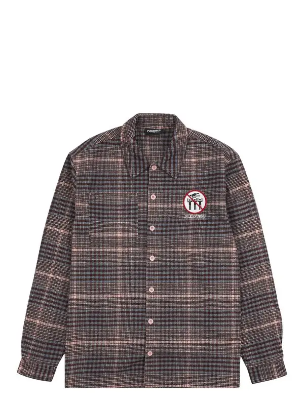 PLEASURES Surfing Flannel Overshirt - Pink
