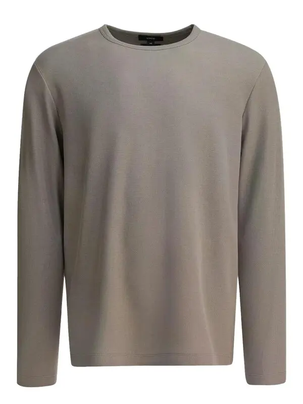 Vince Long-sleeve Crew-neck T-shirt - Neutrals