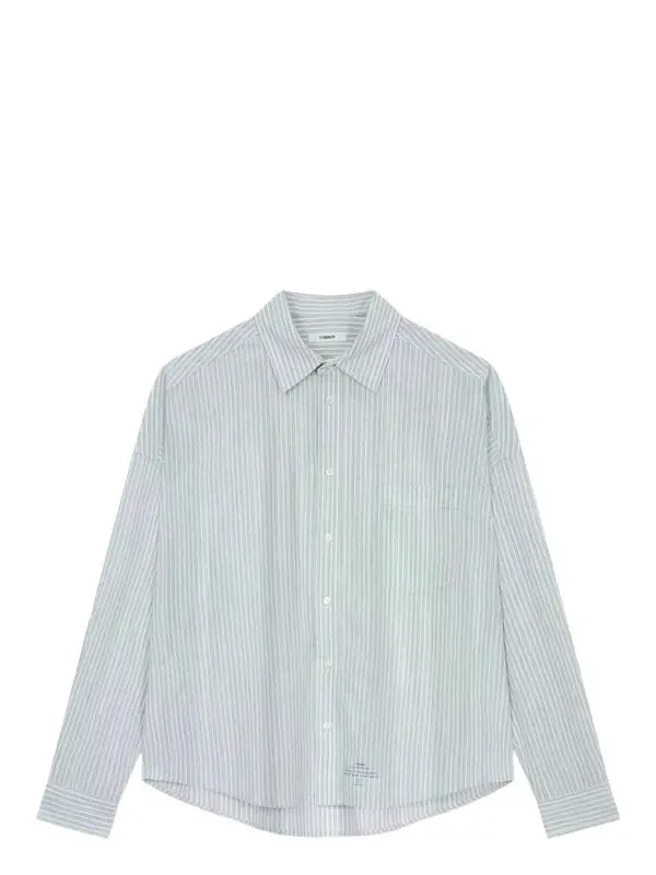 STUDIO TOMBOY Striped Chest-pocket Shirt - White