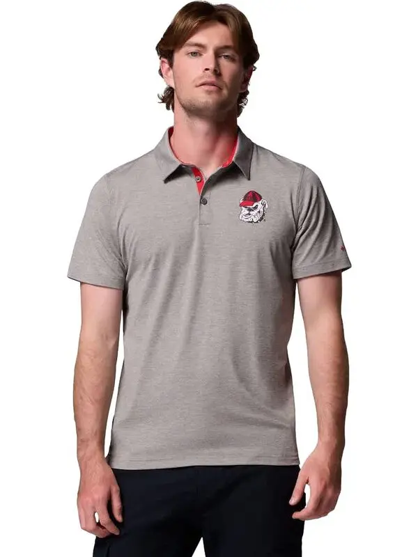 Columbia Georgia Bulldogs Tech Trail Polo - Gray