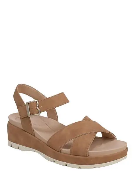 Dr. Scholl'S Ankle Strap Platform Slide Sandal - Light Honey