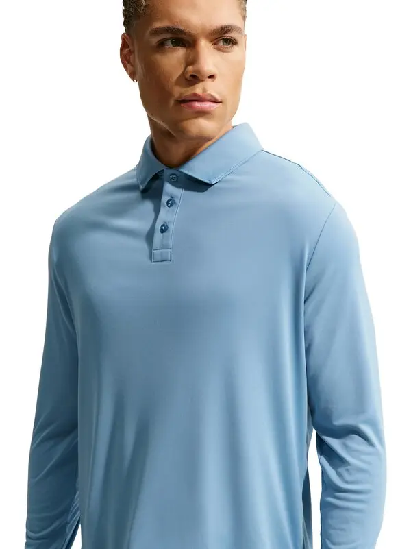 Nike Par Dri-fit Long-sleeve Golf Polo - Blue