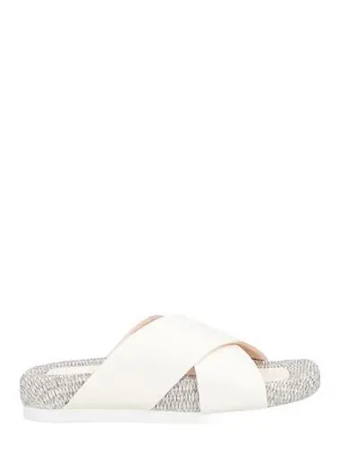 Agl Leather Espadrille Sandals - Off White