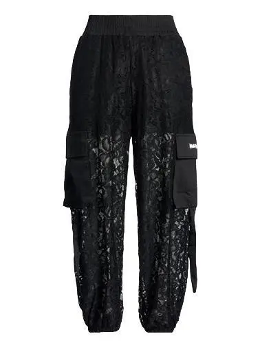 DISCLAIMER Cargo Pants With Lace Detailing - Black