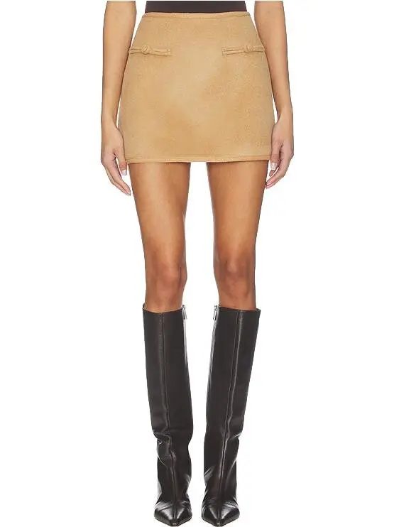Tularosa Claudette Mini Skirt - Camel