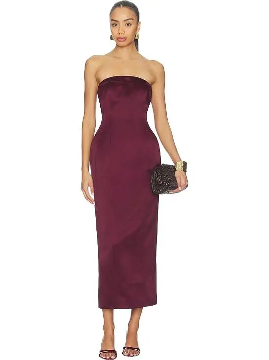 NICHOLAS Kasia Strapless Dress - Blackberry