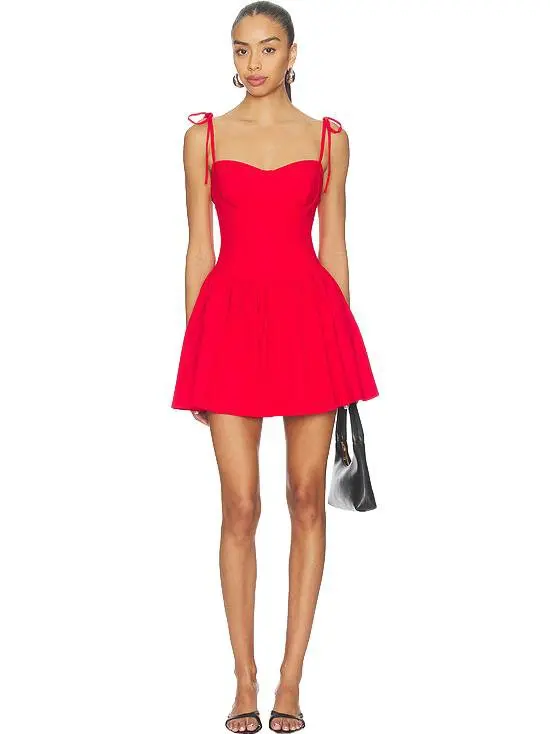 MORE TO COME Theresa Corset Mini Dress - Red