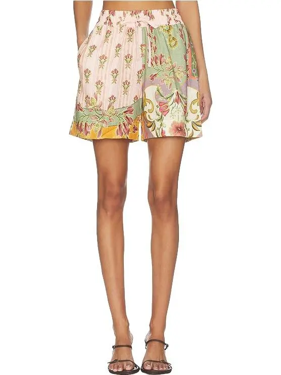 Agua Bendita Renata Printed Linen Shorts - Multi