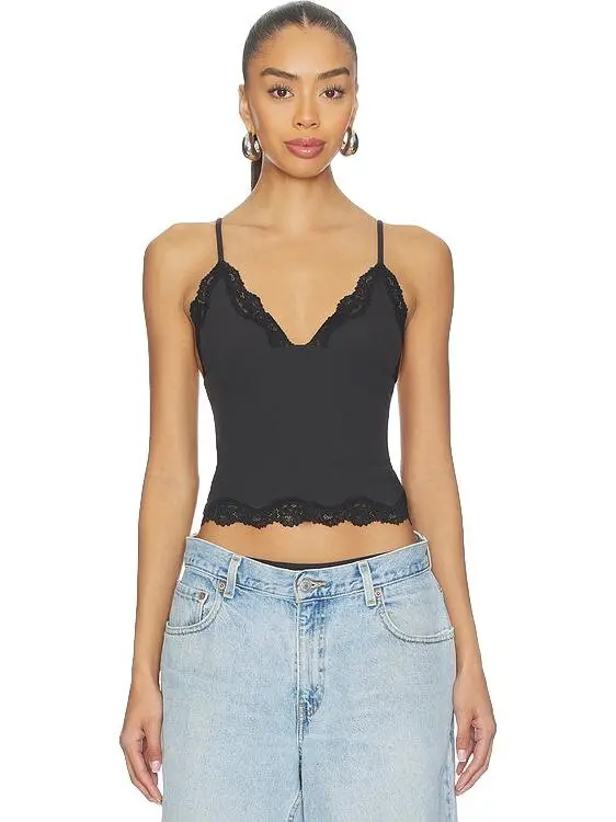 SKIMS Fits Everybody Lace Triangle Cami - Onyx
