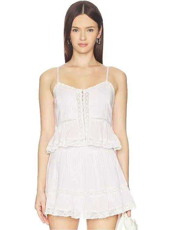 LoveShackFancy Aleni Top - Rose