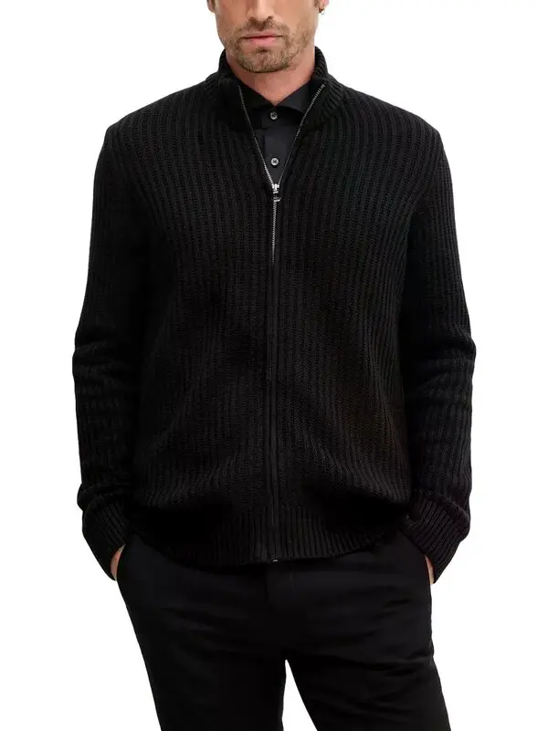 JOOP! Zip-up Cardigan - Black
