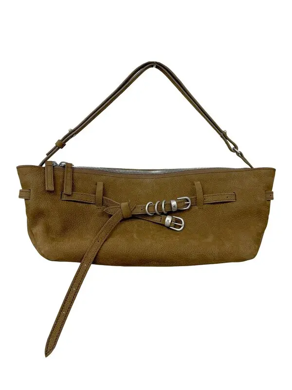 MARGESHERWOOD Baguette Bag With Knotted Shoulder Strap - Verde