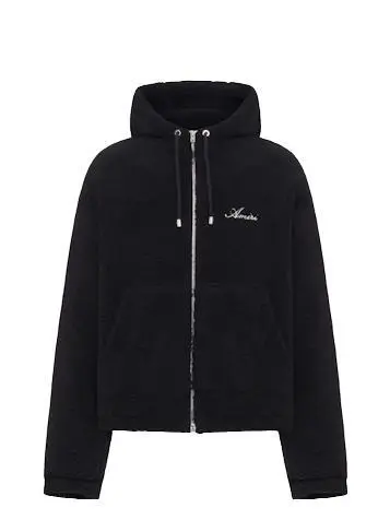 Amiri Bones Fleece Zip Hoodie - Black