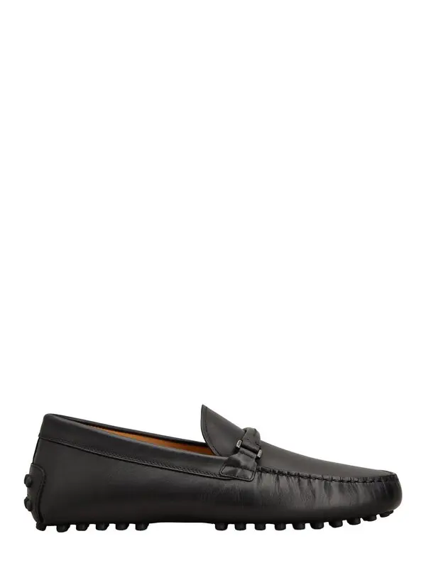TOD'S Gommino Leather Loafers - Black