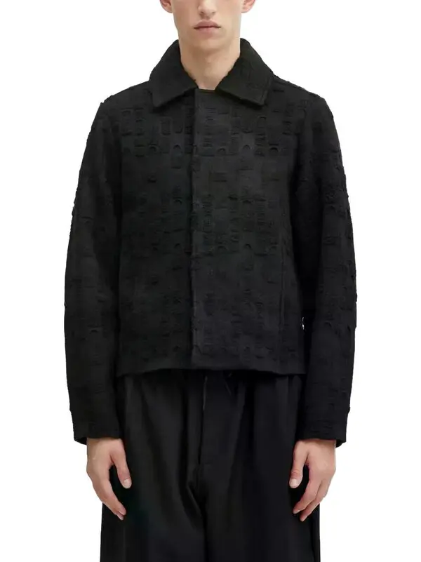 ADER ERROR Textured Buttoned Cardigan - Black