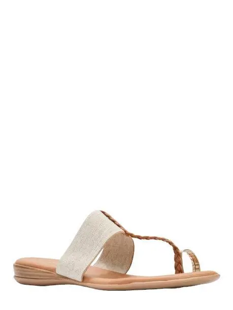 Andre Assous Neo Toe Loop Sandal - Beige/linen