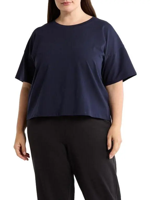 Eileen Fisher Boxy Crewneck T-shirt - Ink