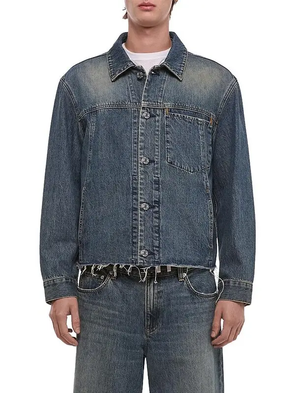 Helmut Lang Cropped Trucker Jacket - Tinted Vintage Blue