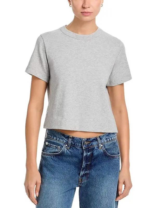 FRAME The Heather Boxy Tee - Heather Gray