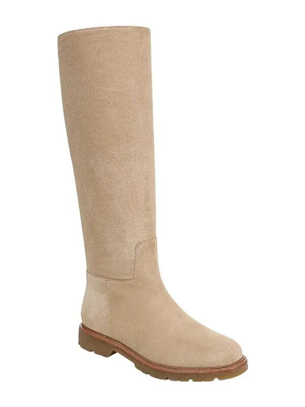 Vince Wide Calf Sibelle Riding Boots - Light Dune Suede