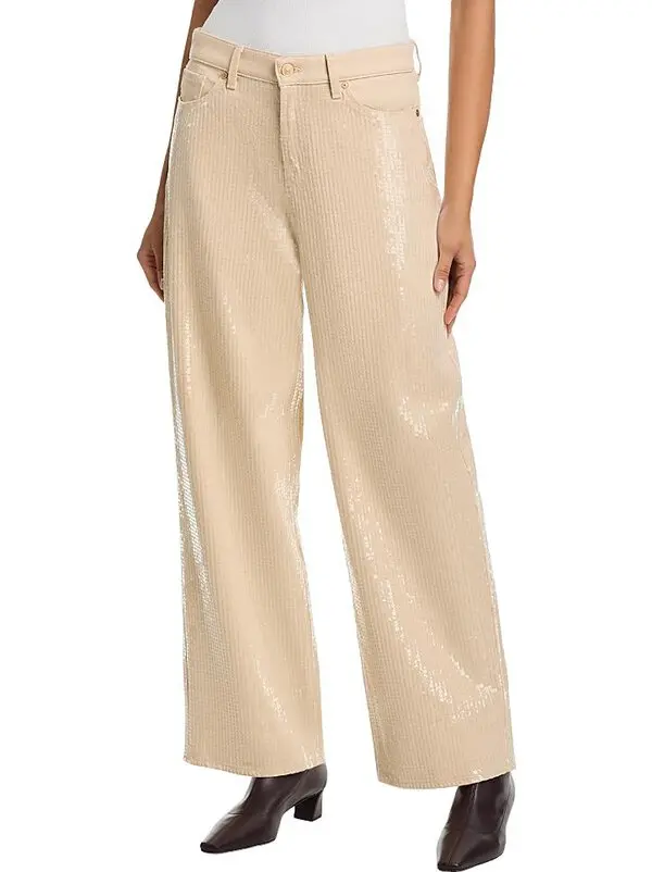 7 For All Mankind Lotta High Rise Wide Leg Jeans - Radiance