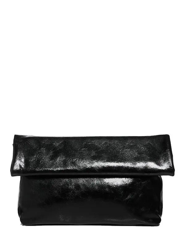 Aqua Medium Flap Clutch Exclusive - Black
